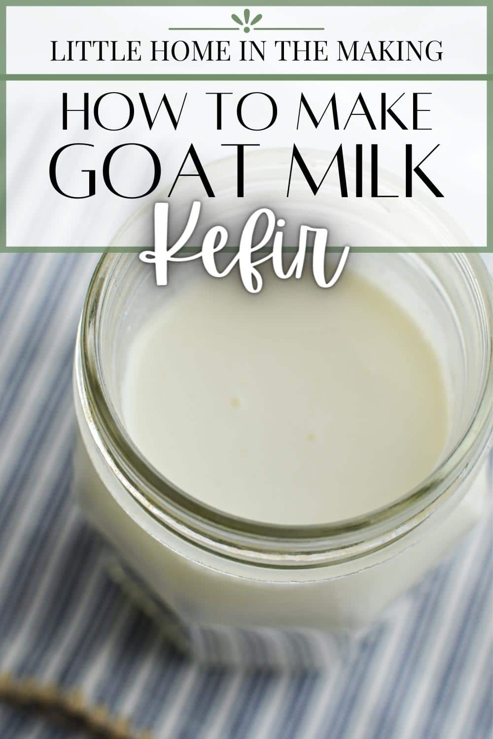 How to Make Goats Milk Kefir - Little Home in the Making