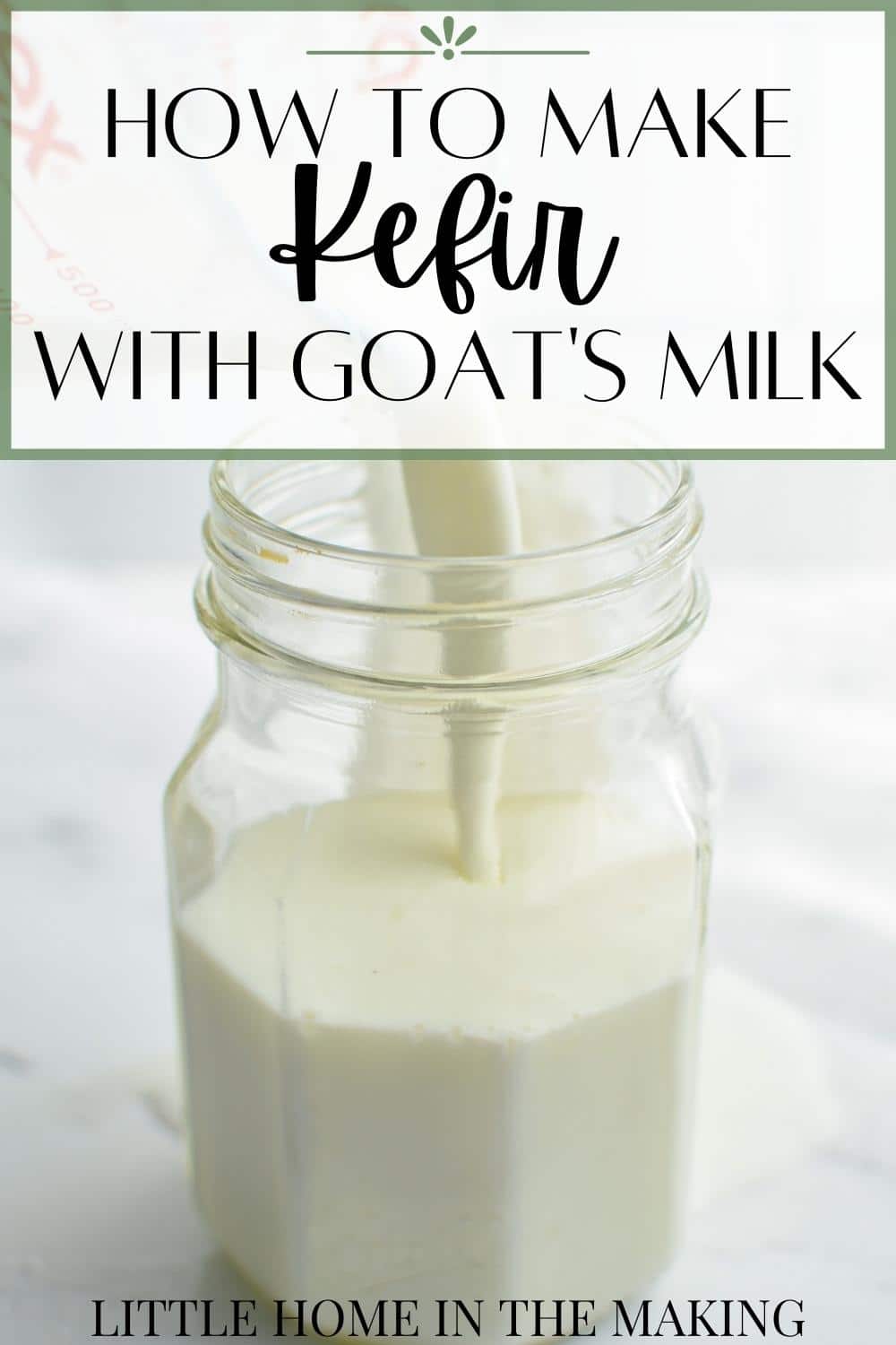 How to Make Goats Milk Kefir - Little Home in the Making