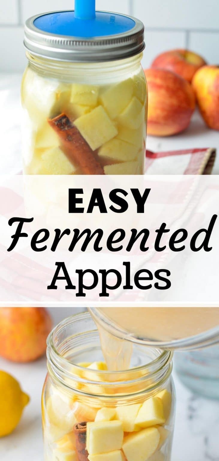 Easy Fermented Apples (Probiotic Rich) - Little Home in the Making