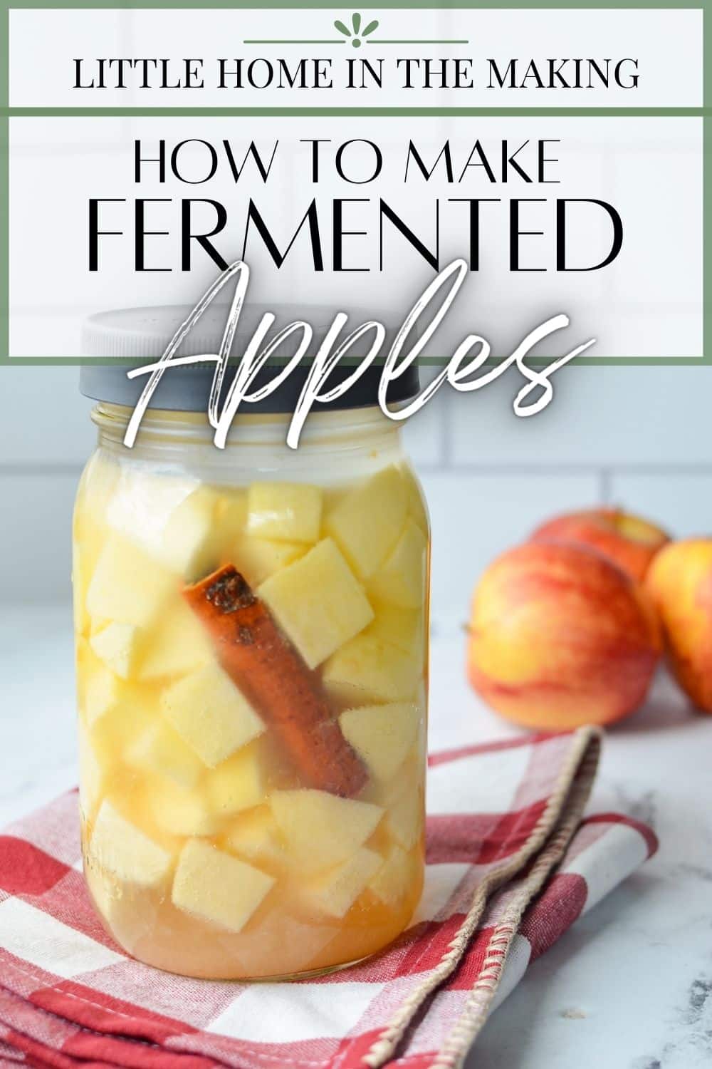 Easy Fermented Apples (Probiotic Rich) - Little Home in the Making
