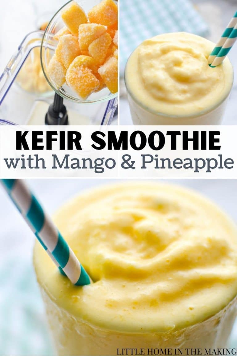 Mango Kefir Smoothie (with Pineapple) - Little Home in the Making