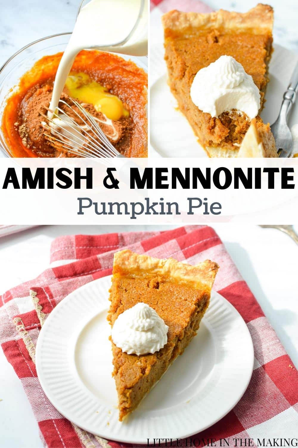 Amish Pumpkin Pie - Little Home in the Making